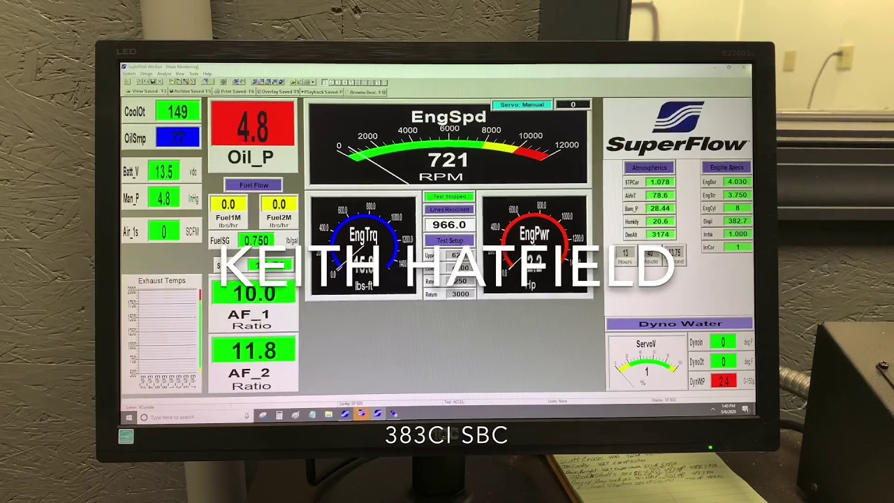 Keith Hatfield 383ci sbc Skip White Performance - YouTube