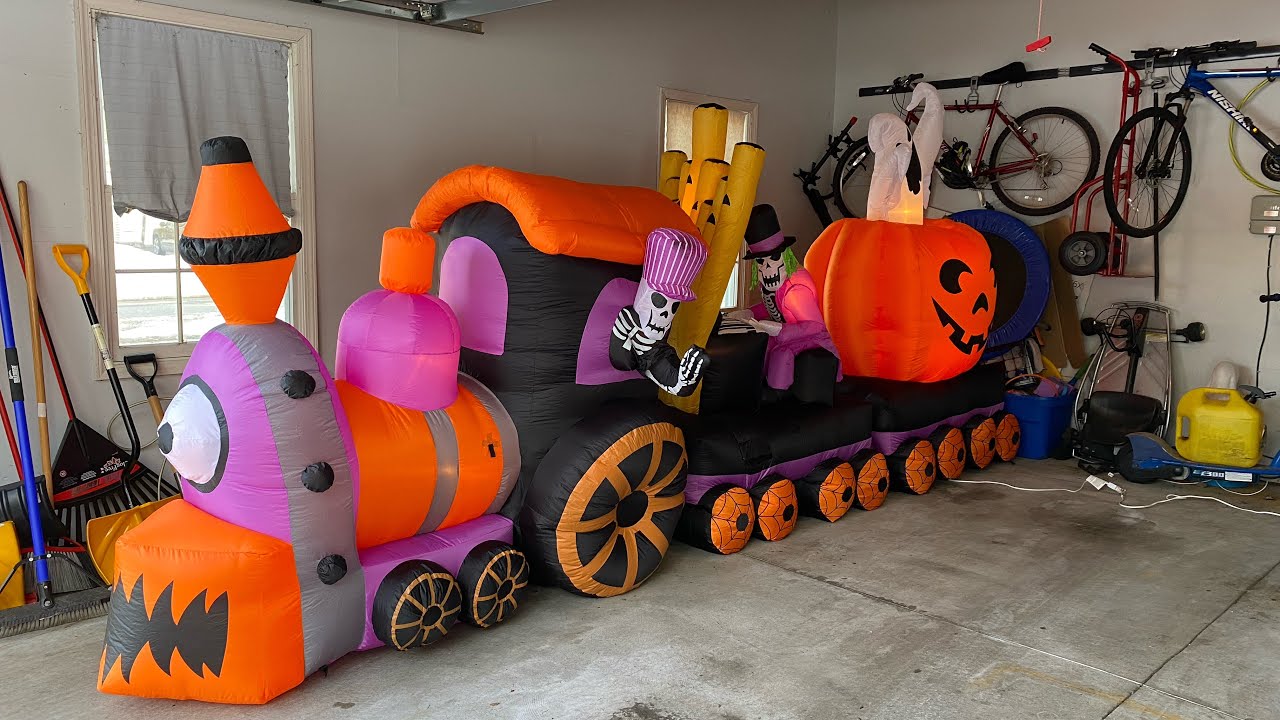 Gemmy 2012 16’Ft Airblown Halloween Inflatable Bjs Organ Train Review ...