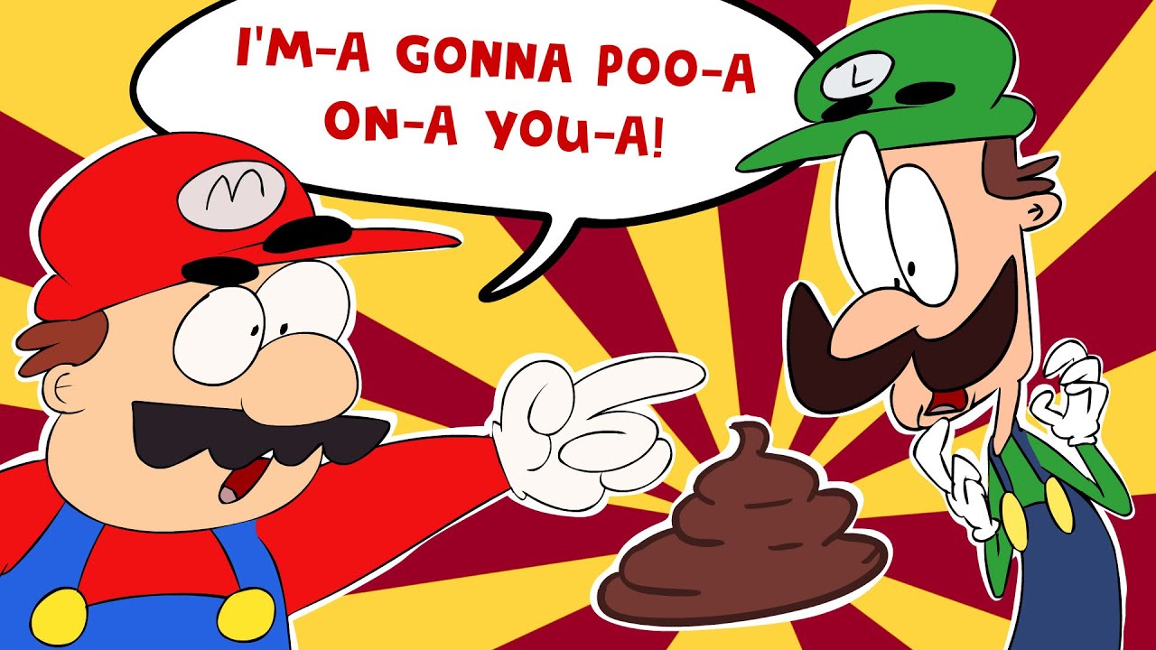 Mario Poops on Luigi (10 Year Anniversary HD Remake) - YouTube