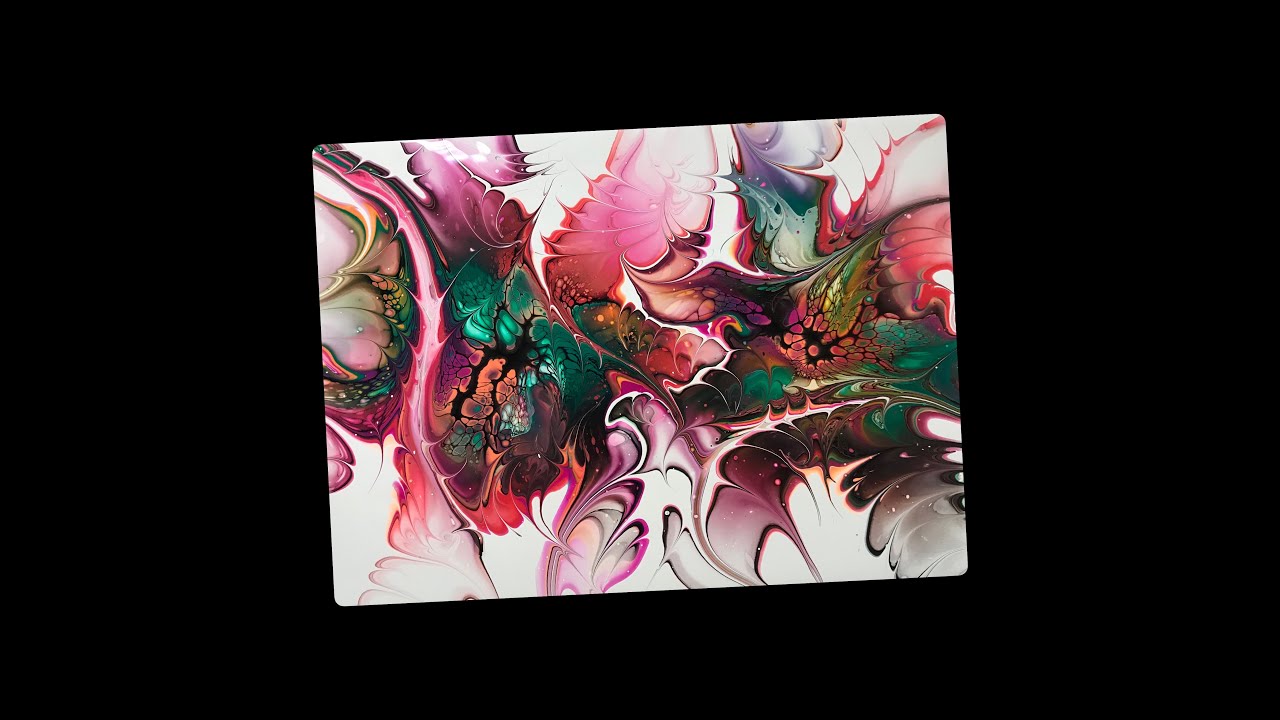 (351) Modified Bloom Double Puddle with Lots of Colours ~ Acrylic Fluid ...