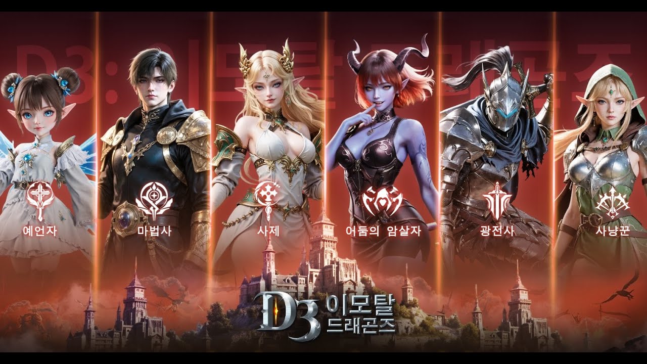 7월 신작 모바일게임 3d 판타지 어드벤처 Mmorpg D3 이모탈 드래곤즈 플레이 Pc 모바일 크로스플랫폼 액션 Rpg 기대작 출시예정 사전예약 Arpg