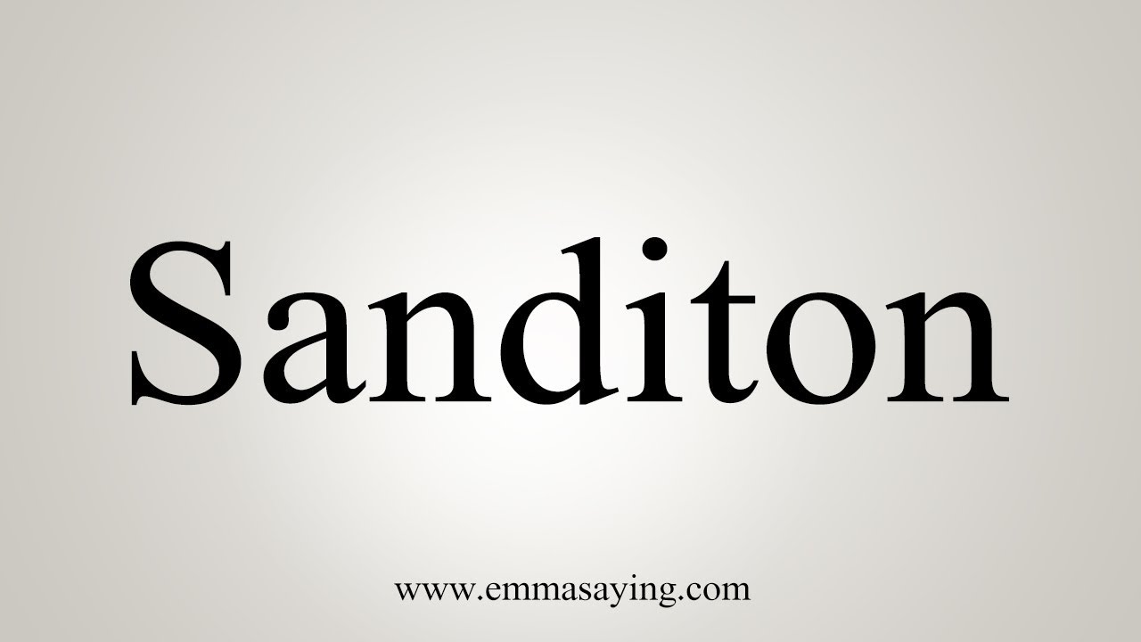 How To Pronounce Sanditon - YouTube