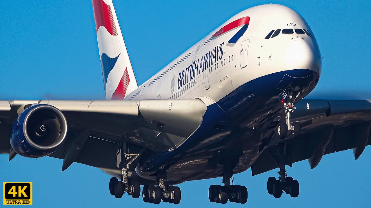 40 BIG PLANE LANDINGS and TAKEOFFS CLOSE UP | London Heathrow Plane ...