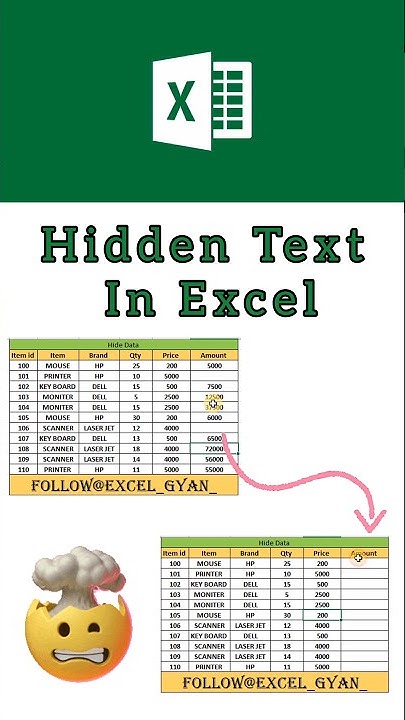 How to Hide Text In Excel #excel #shorts - YouTube