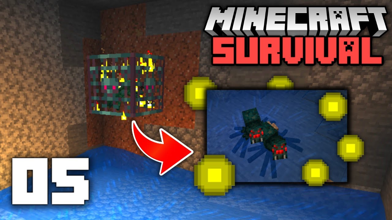 EASY Cave Spider Spawner XP Farm (Let's Play Minecraft Survival 1.18 EP ...