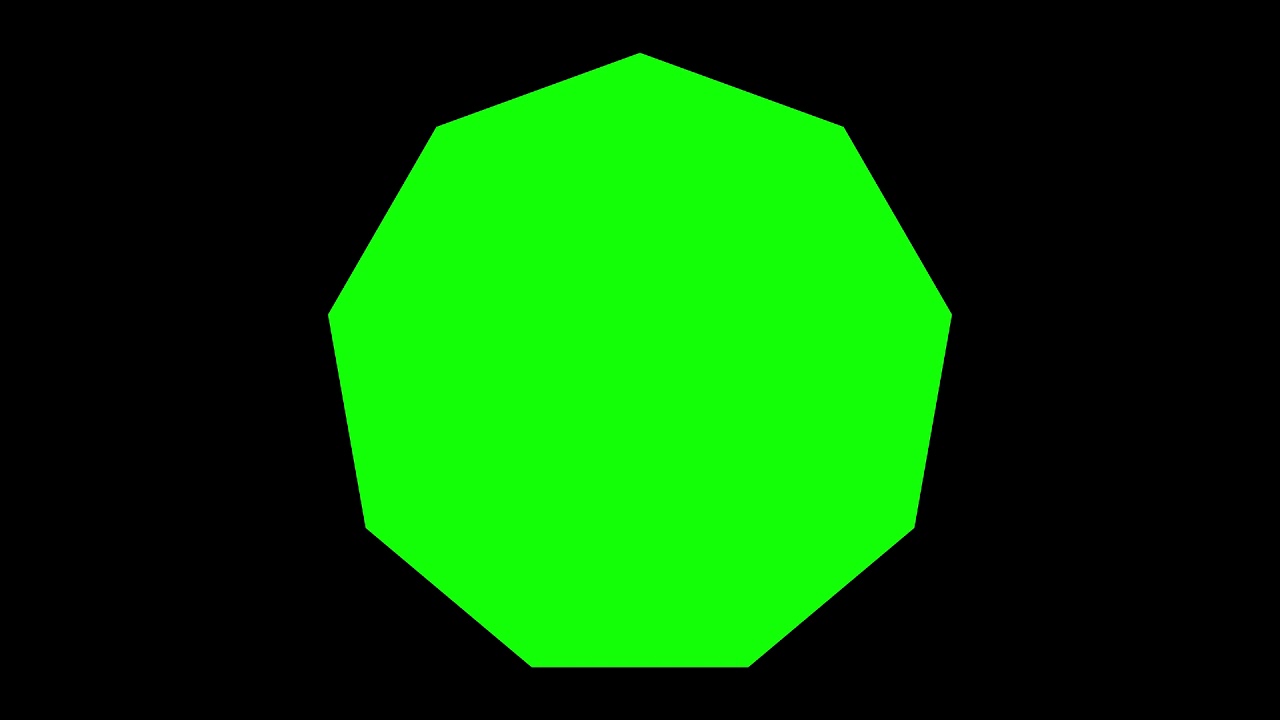 Green Nonagon Black Background Left To Right - YouTube