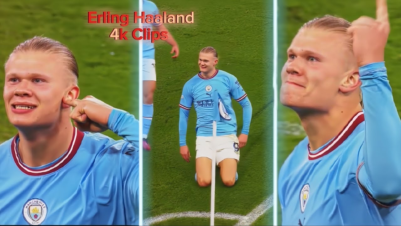 Erling Haaland 4K Clips | Best HD Highlights | Free for Editing (No ...