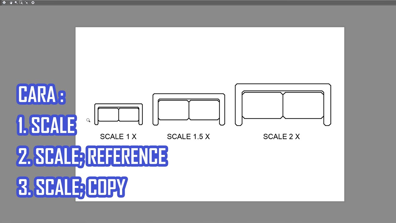 AUTOCAD - CARA MEMPERBESAR DAN MEMPERKECIL GAMBAR / SCALE - YouTube