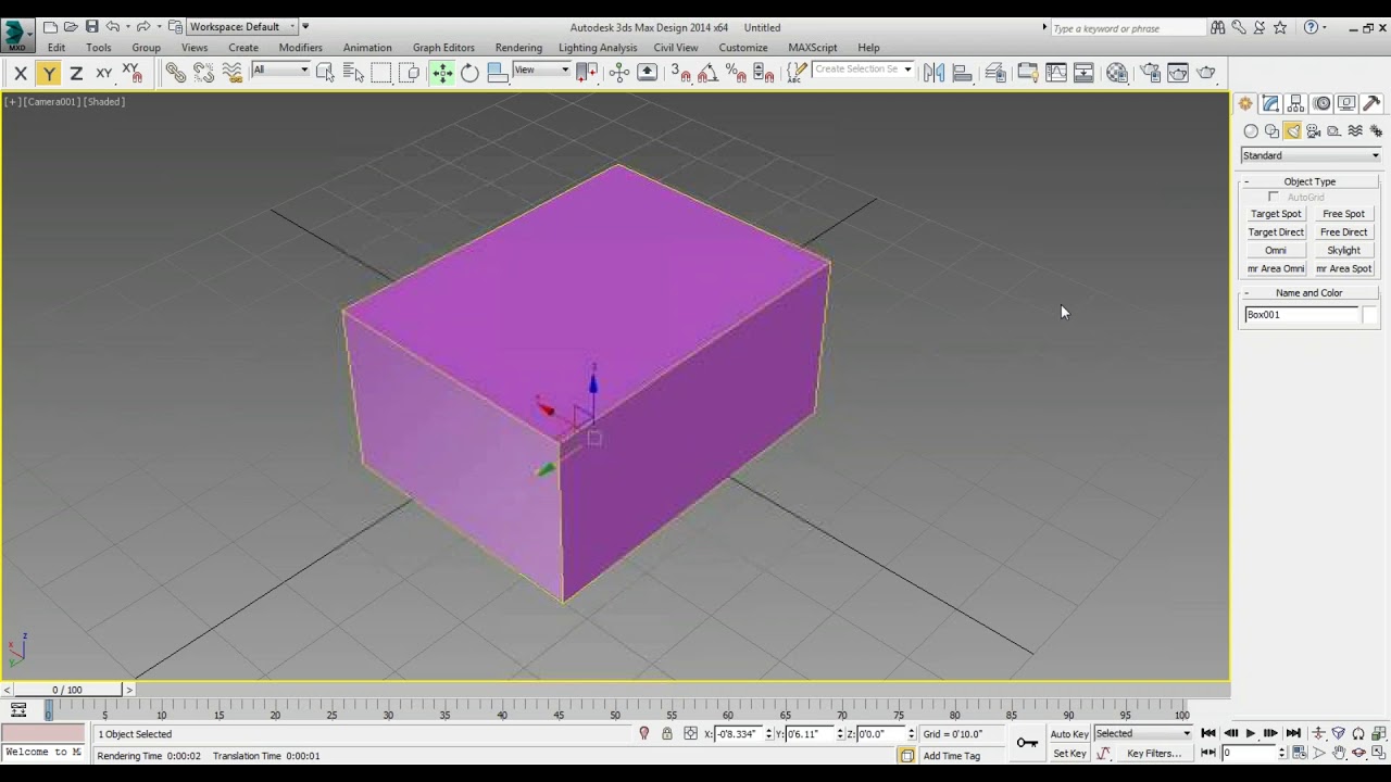 How to create standard material to a single object in 3Ds Max - YouTube