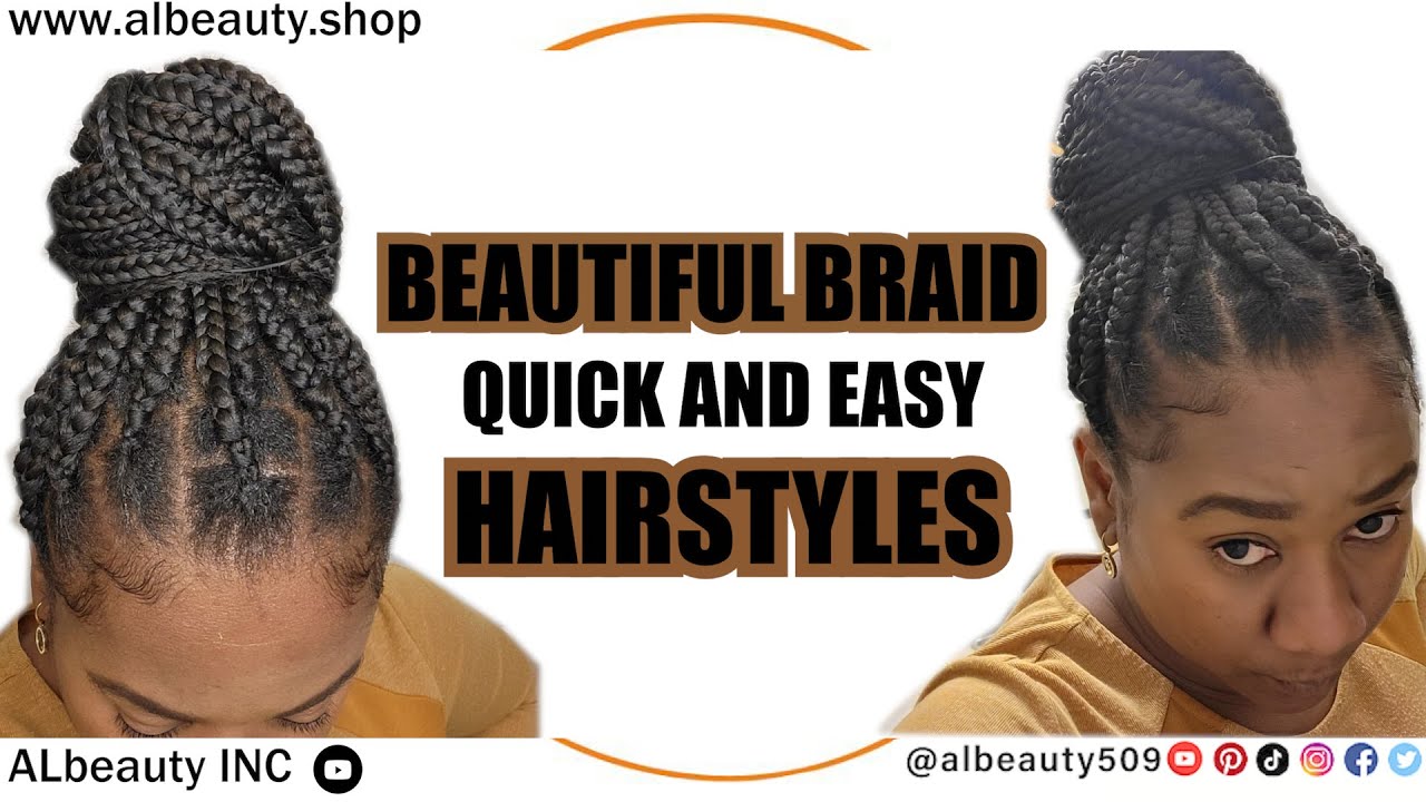 Beautiful braid quick and easy hairstyles - YouTube