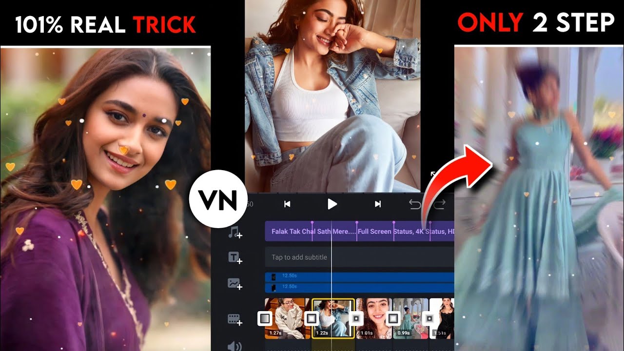 VN Photo Video Editing Tutorial 🔥 || VN App Se Editing Kaise Kare || VN ...
