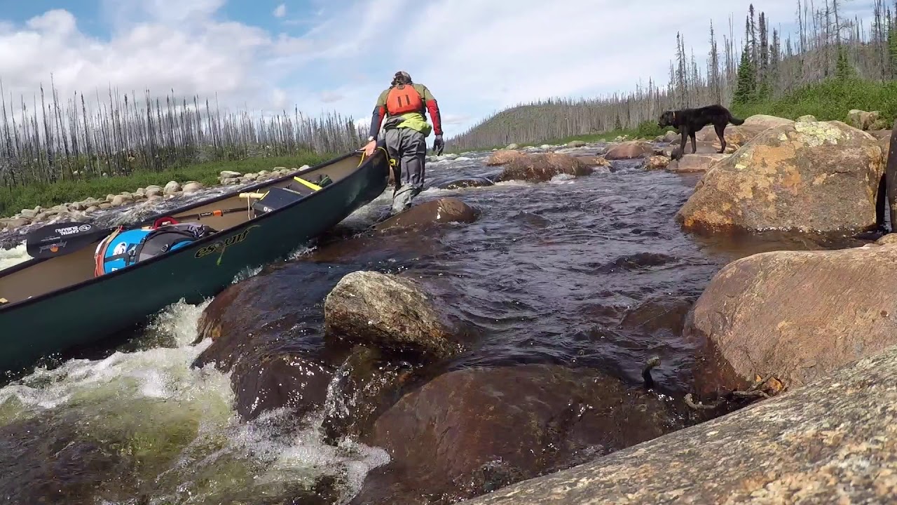 Dragging my canoe 150km up a remote northern river - YouTube