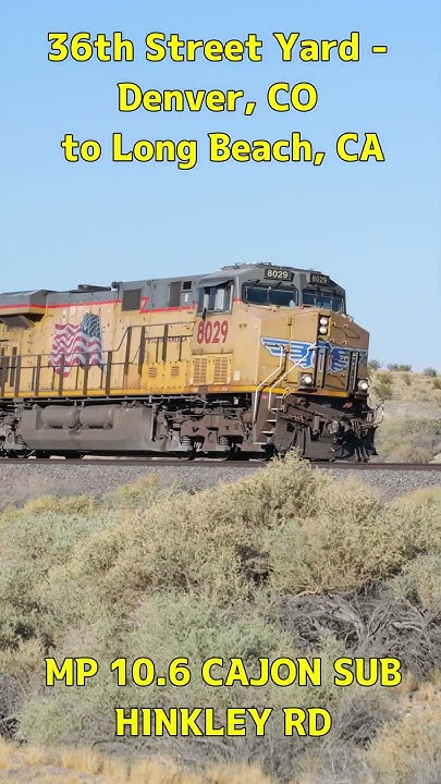 UP 8068 WB ZDVLB 36th Street Yard Denver, CO to Long Beach, CA 8-29-2024 - YouTube