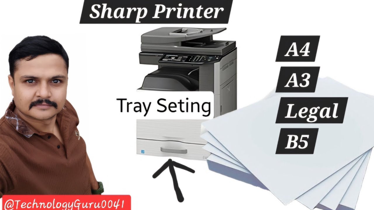 Sharp Printer ki Paper tray seting kese karein @TechnologyGuru0041 ...