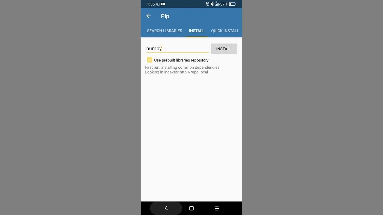 🤔how To Use Numpy On Pydroidandroid App If Generating Error When You Import Numpy On Pydroid