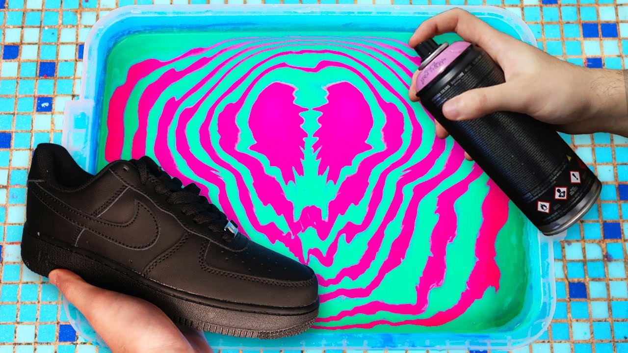 Customize your AIR FORCE 1's with Hydro Dipping - 2 🎨 - YouTube