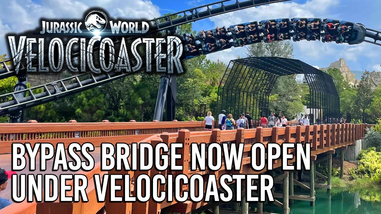 Bypass Bridge Now Open Under VelociCoaster - Islands of Adventure - YouTube