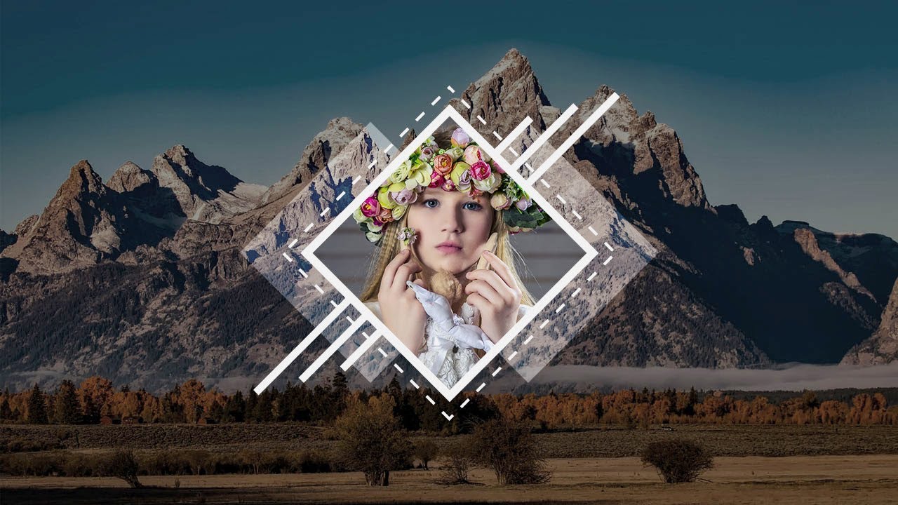 Geometric Shape Effect by photoshop cc - Photoshop Tutorial - YouTube