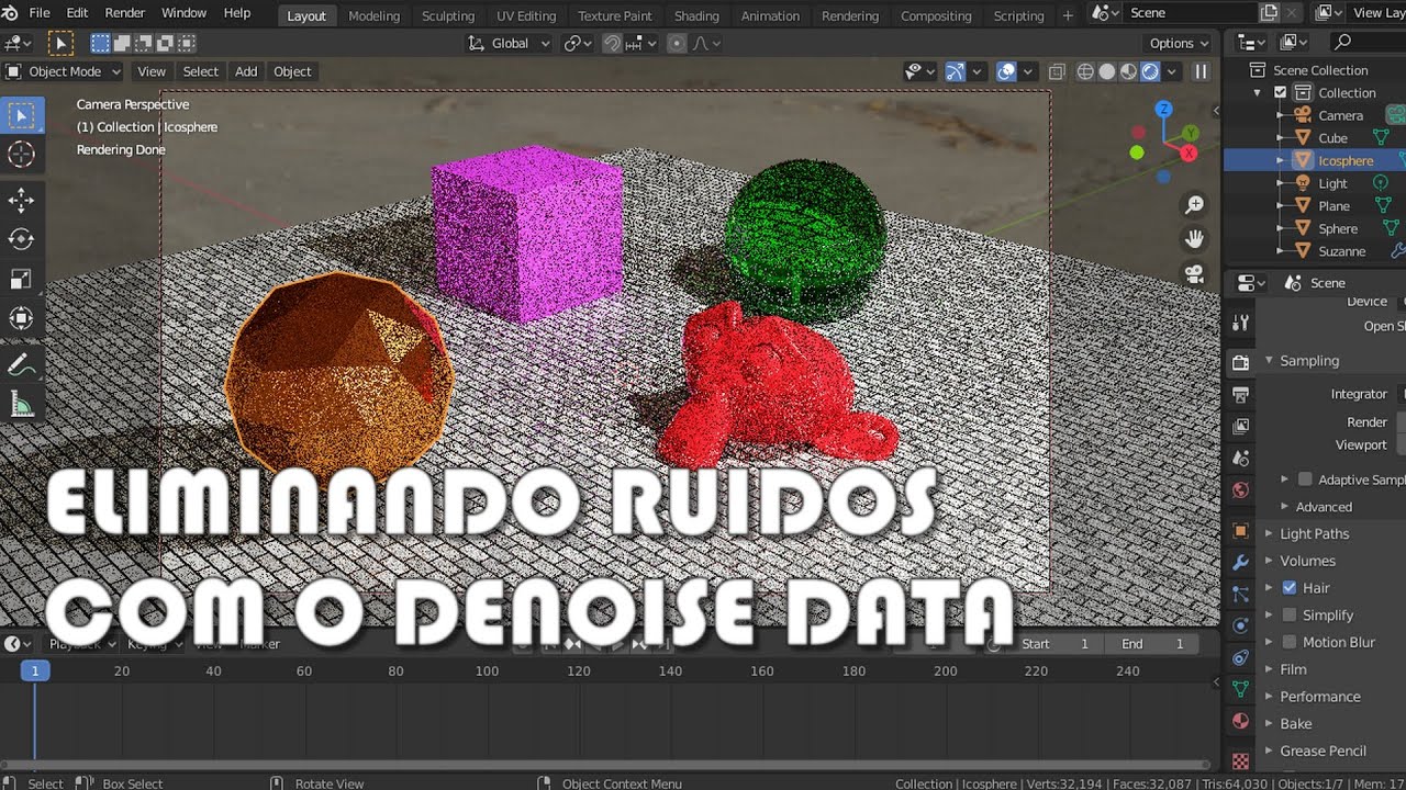 Blender 3D - ELIMINANDO RUIDOS COM O DENOISING DATA - YouTube