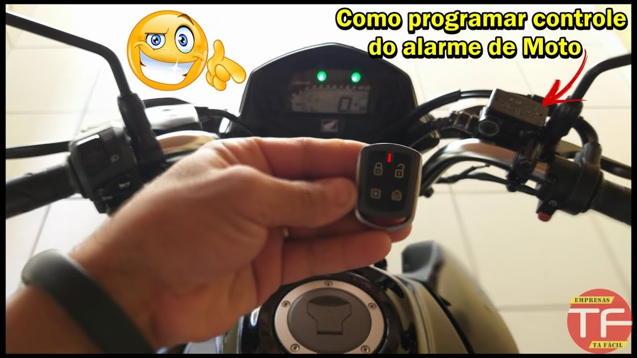 Como programar o controle do alarme de moto - YouTube