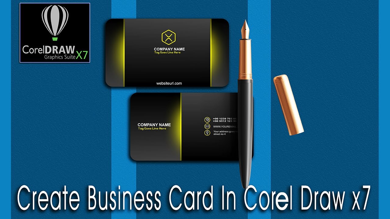 How To Create Luxury Business Card Tutorial in Corel Draw x7 || Danyal ...