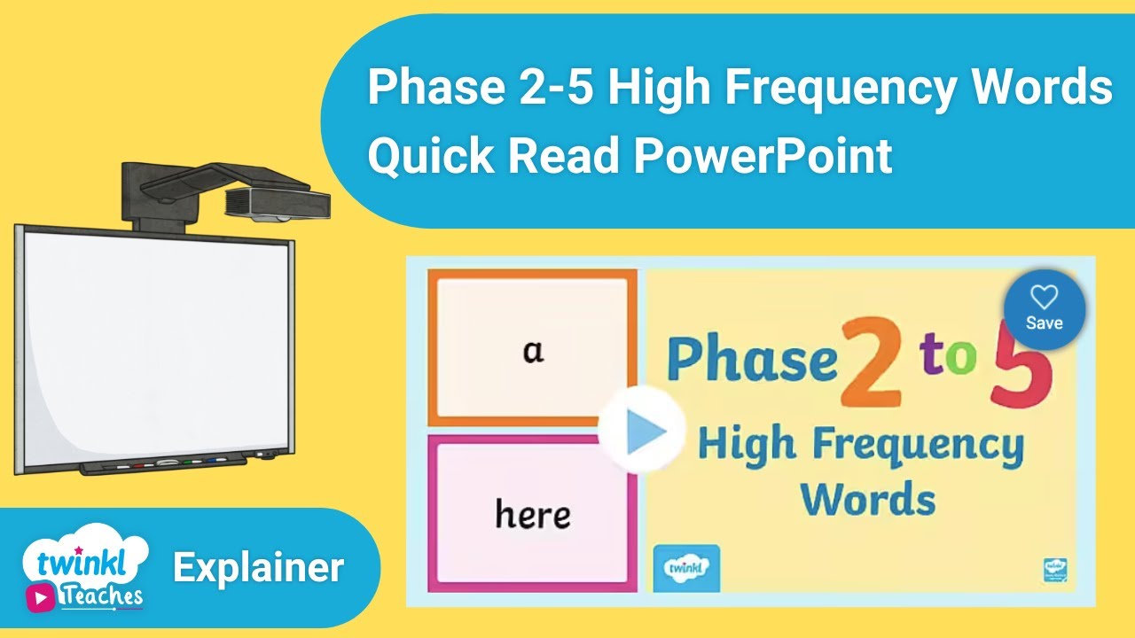 Phase 2 5 High Frequency Word Quick Read PowerPoint - YouTube