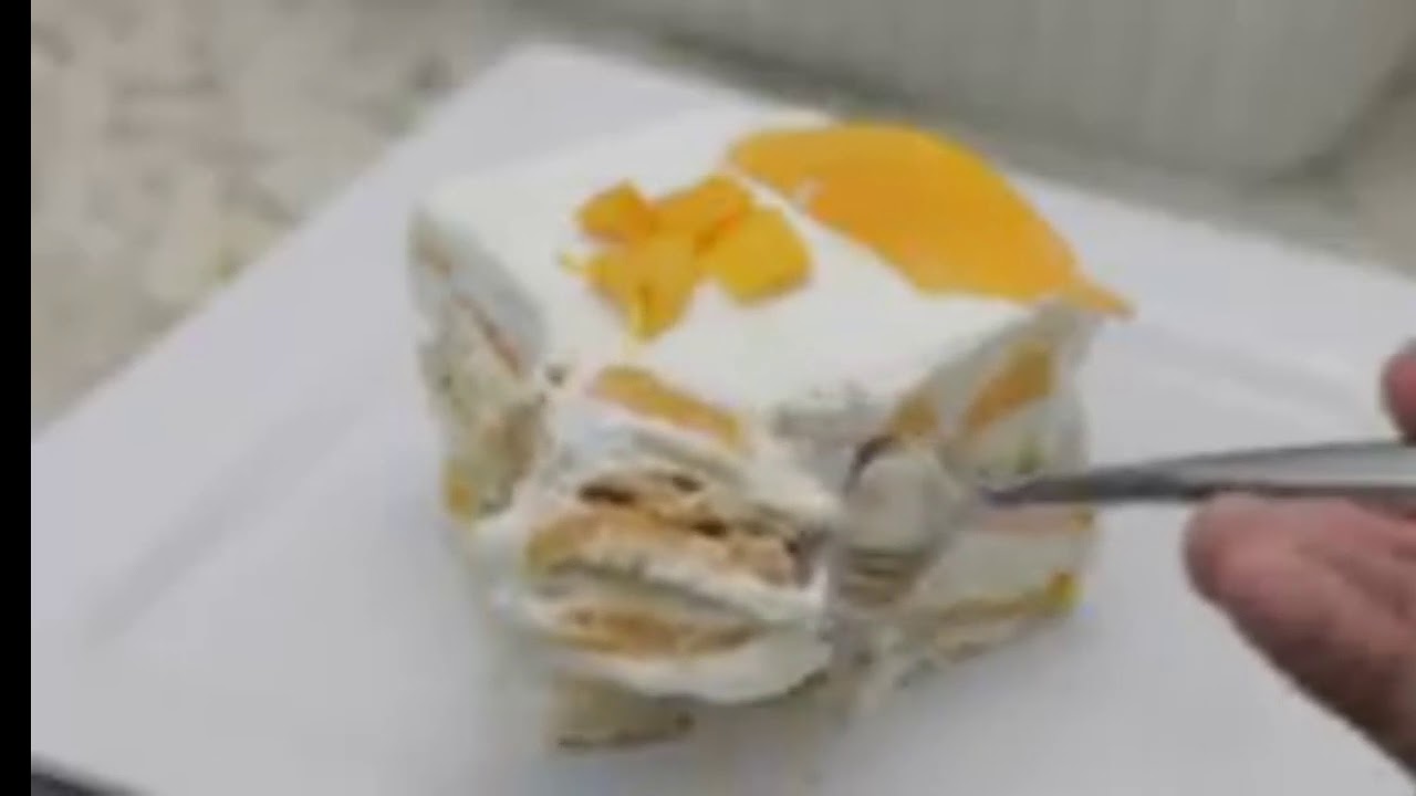 How to make creamy mango float - YouTube