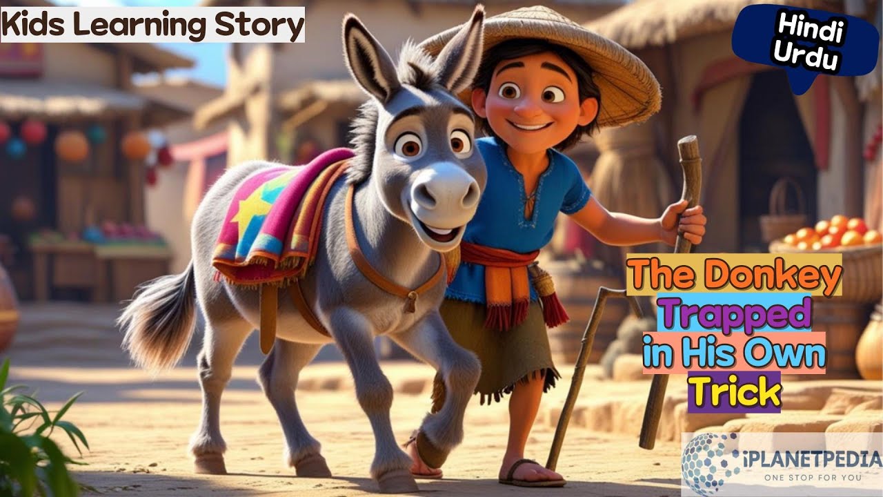 The Foolish Donkey in Hindi / Urdu | Moral Story | kids Best Learning ...