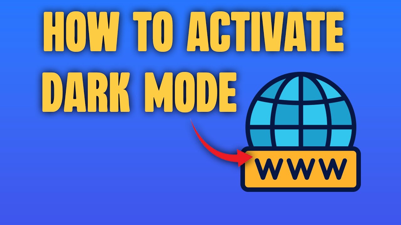 How to Enable Dark Mode in Your Browser (Easy Trick!) - YouTube