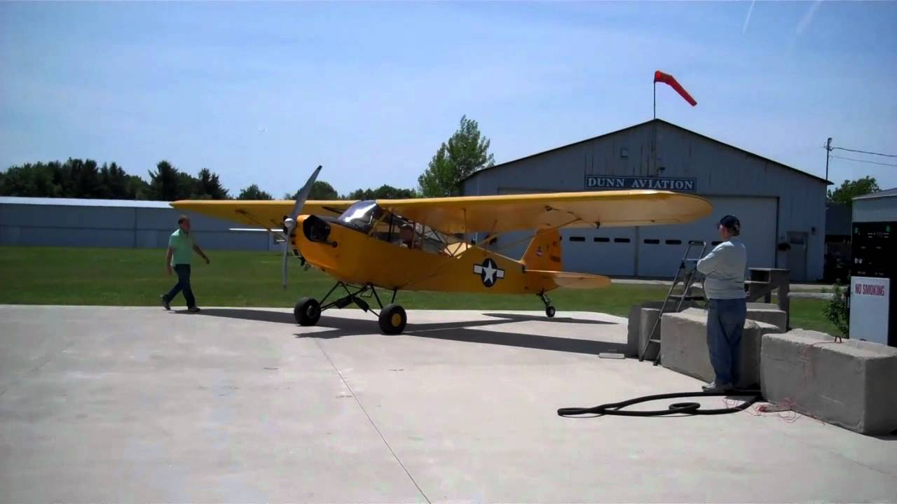 Correct Hand prop....ing the aircraft, J3 or J4 ? - YouTube