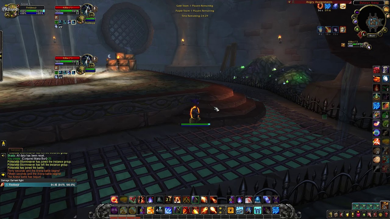 World of Warcraft 1v1 Fire Mage DPS FACE off (Click to Win) - YouTube