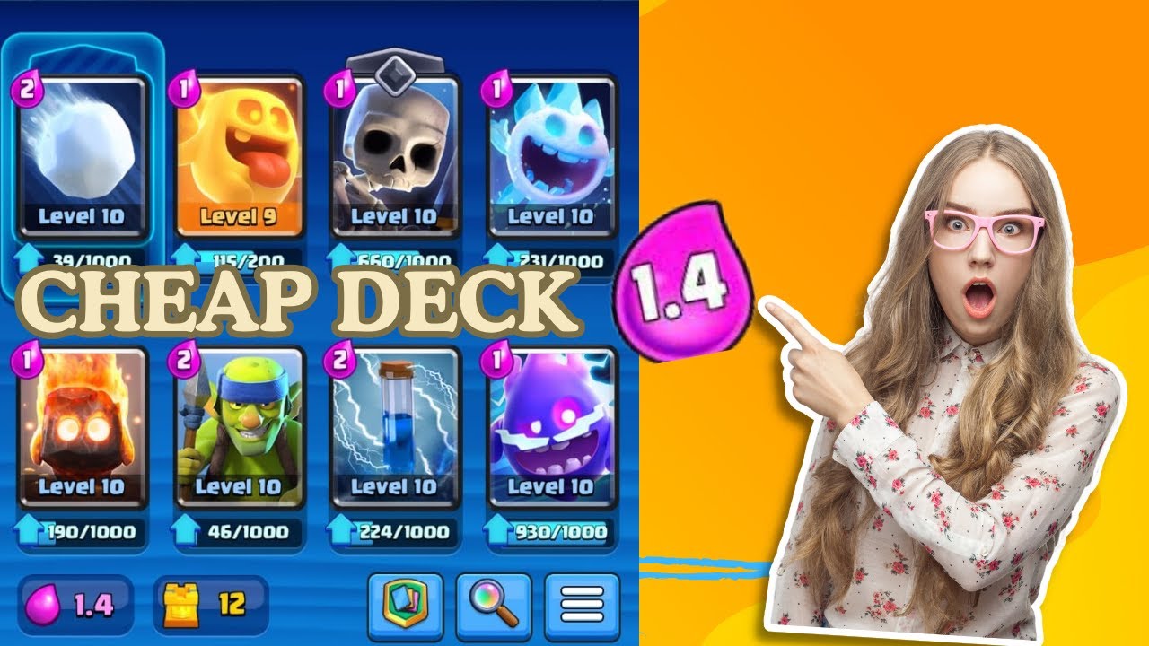 Low Elixer Deck 1.4 Avg ELIXER | Cheapest deck ever 1.4 Avg ELIXER | CHEAP DECK #clashroyale# ...