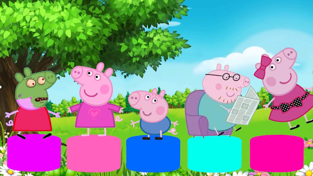 PEPPA PIG EM FIVE LITTLE MONKEYS ON THE BED PEPPA PIG EM CINCO ...