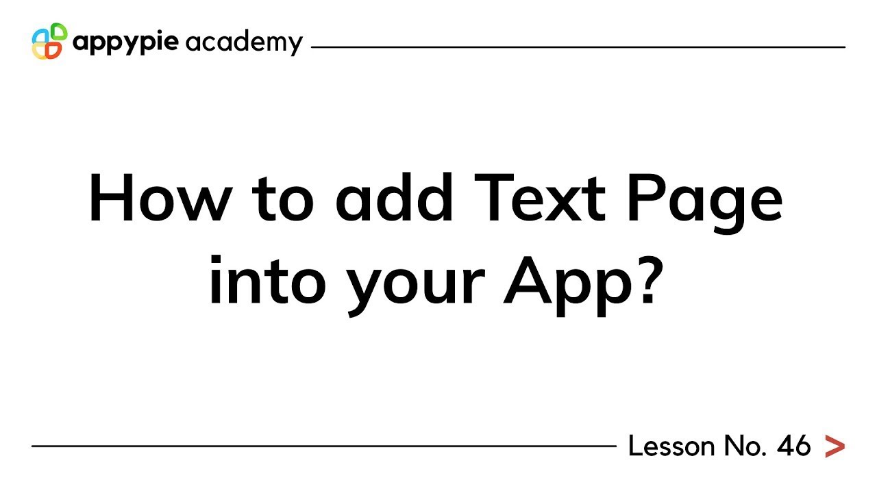 How To Add Text Page Into Your App YouTube how-to-add-text-page-into-your-app-youtube