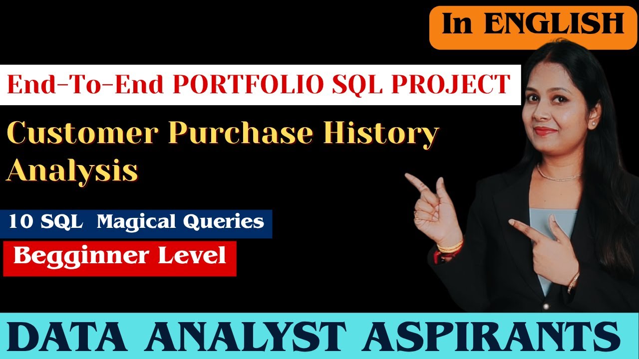 PROJECT:CUSTOMER PURCHASE HISTORY ANALYSIS - PORTFOLIO ANALYSIS #SQLPROJECT #SQL #PORFOLIO - YouTube
