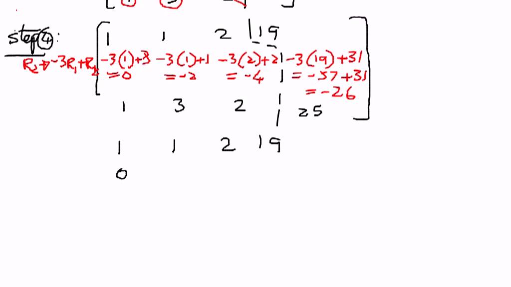 Matrices -- Solving System of Linear Equations -- Example 3 Part 1 ...