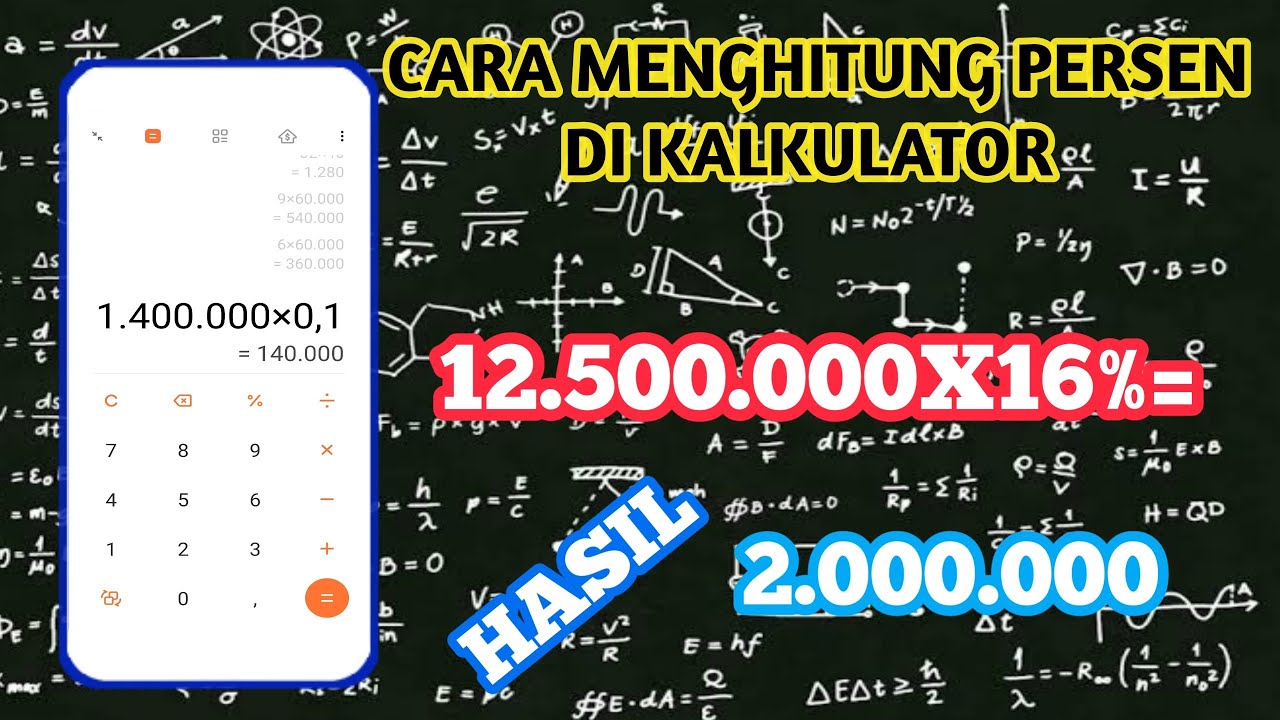 Cara Menghitung Persen Di Kalkulator Hitung Persen Di Kalkulator