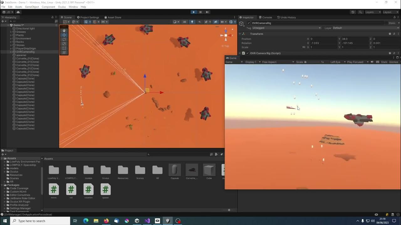defender / datastorm VR game Unity - YouTube