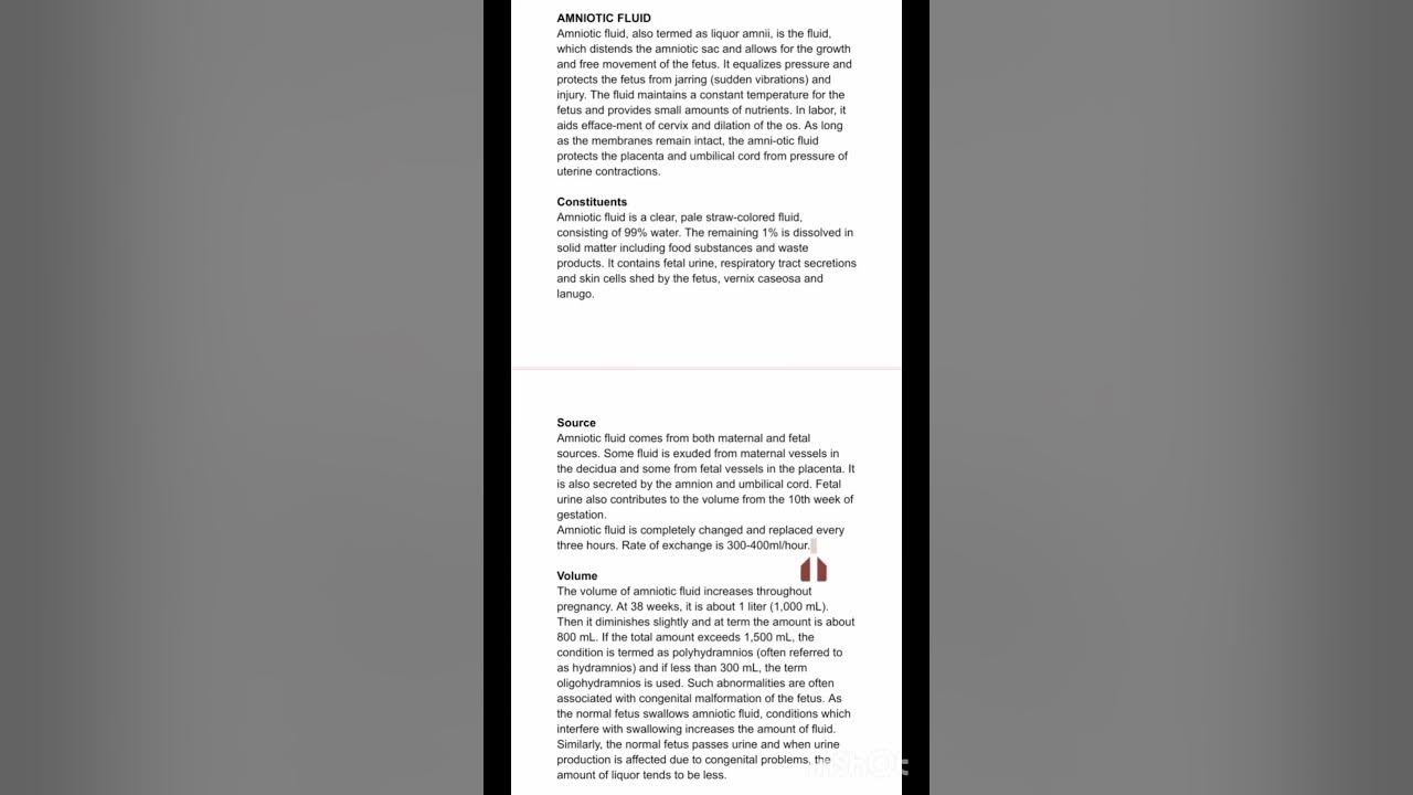 GNM 3rd yr sub: Midwifery Topic AMNIOTIC FLUID ( source, constitution ...