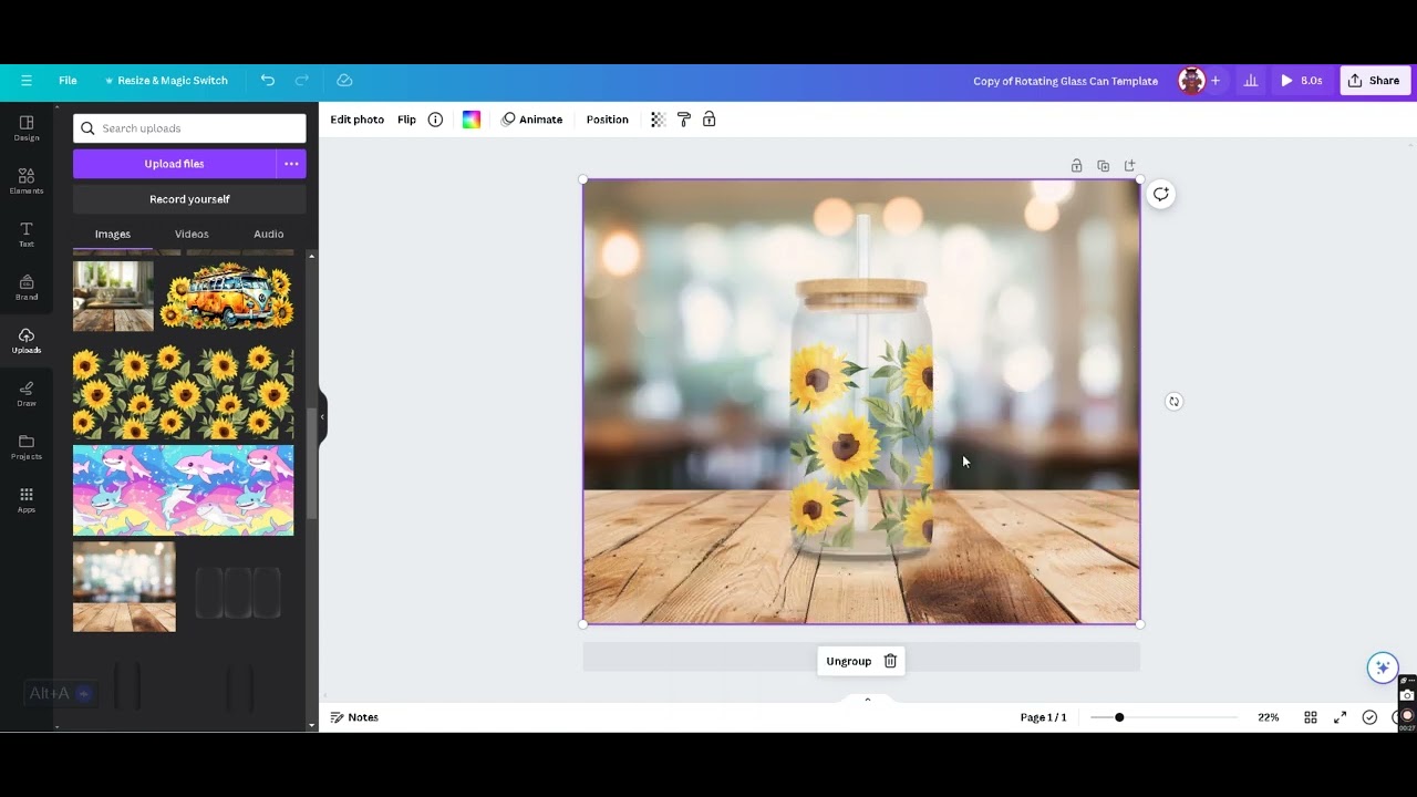 Canva Rotating Glass Can Tutorial - YouTube