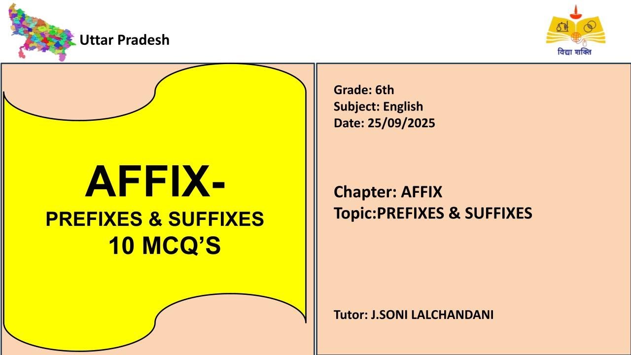 (06th English UP)Affix- Prefix & Suffix - YouTube