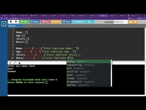 How to Use list with append function to store Employee Records - YouTube