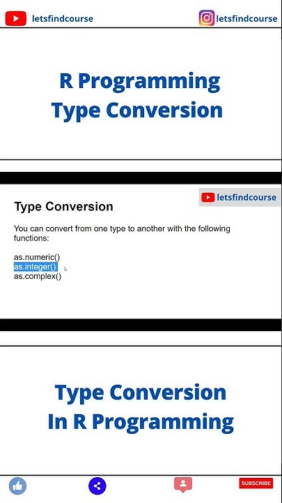 R Programming Type Conversion | Type Conversion In R Programming #rprogramming - YouTube