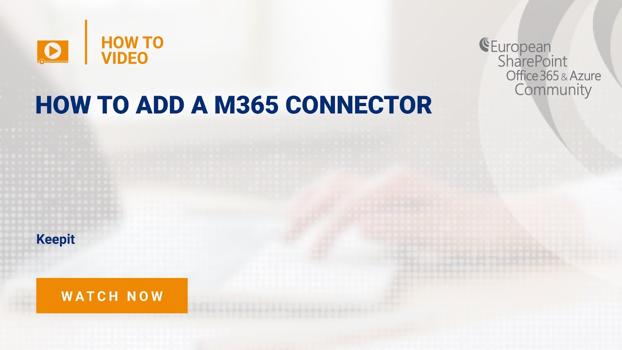 How To Add a M365 Connector with Keepit - YouTube
