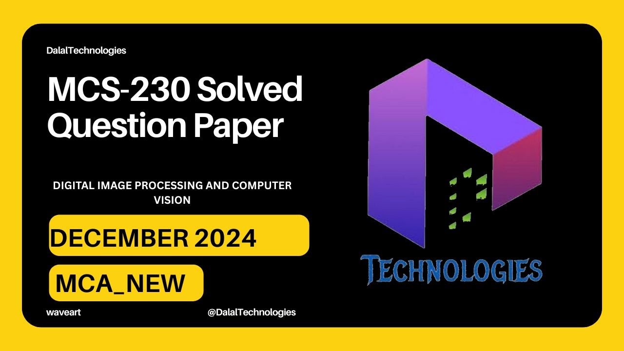 Mcs-230 Solved Question Paper December 2024 || DalalTechnologies ...