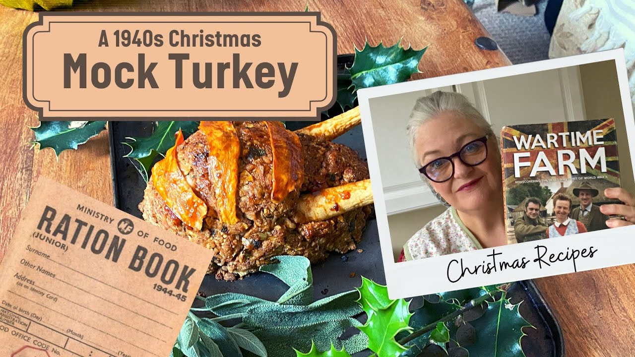 Make a Mock Turkey for Christmas Step by Step - WW2 1940 #Recipe #food ...