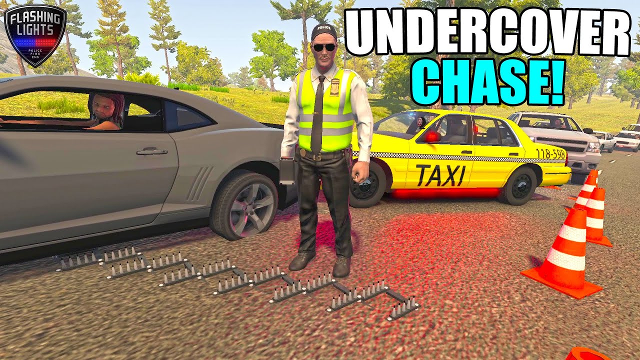 POLICE CHASE IN UNDERCOVER TAXI COP CAR | FL POLICE DEPARTMENT FLASHING ...