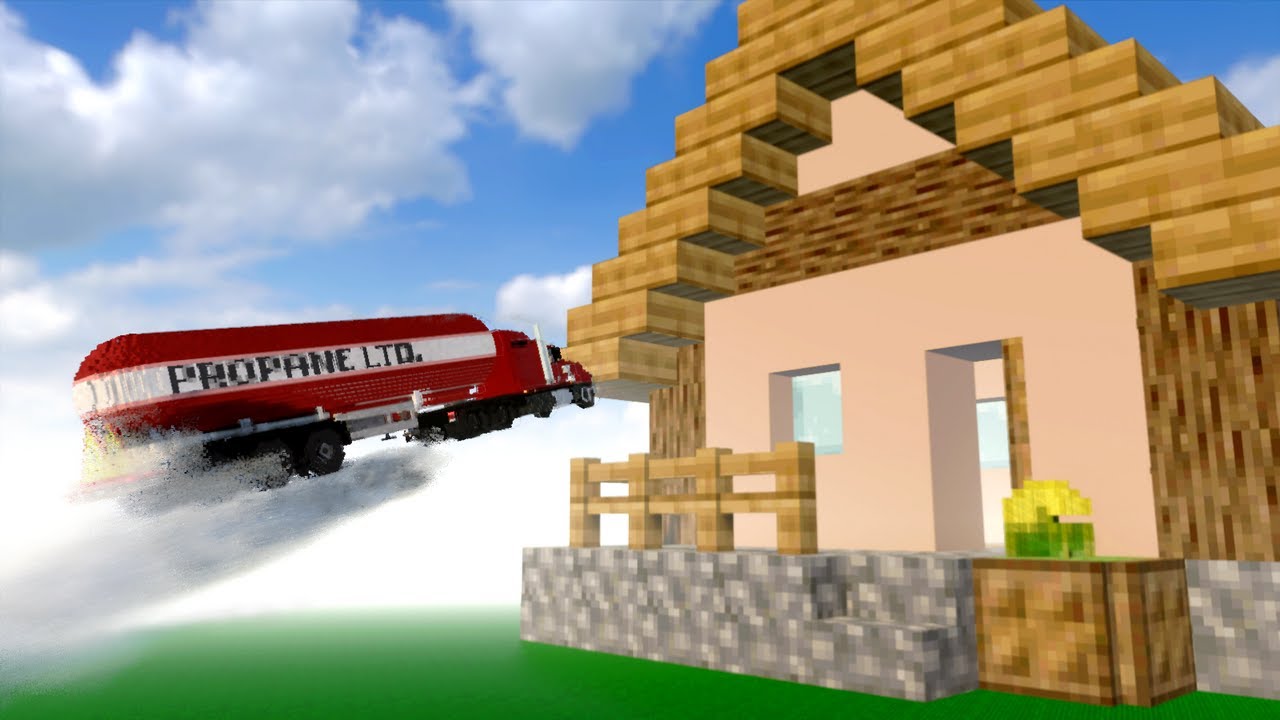 Cars vs Minecraft House - Teardown - YouTube