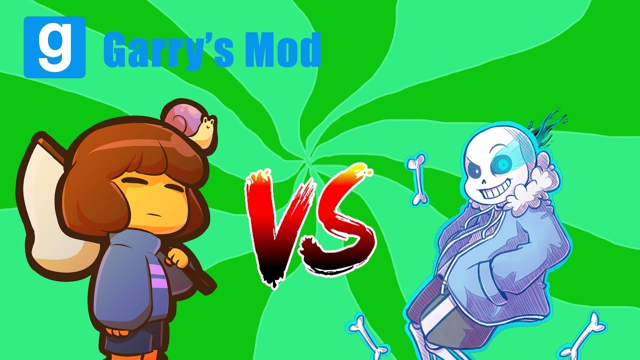 Frisk VS Sans Undertale Battle ! - GMOD SANDBOX - YouTube