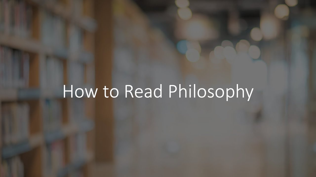 How to Read Philosophy - YouTube